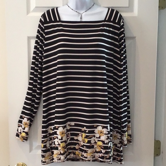 Susan Graver | Tops | Susan Graver Striped Tunic Nwt | Poshmark